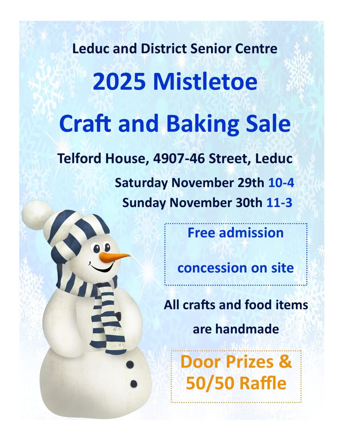 Mistletoe Craft and Bake Sale | City of Leduc